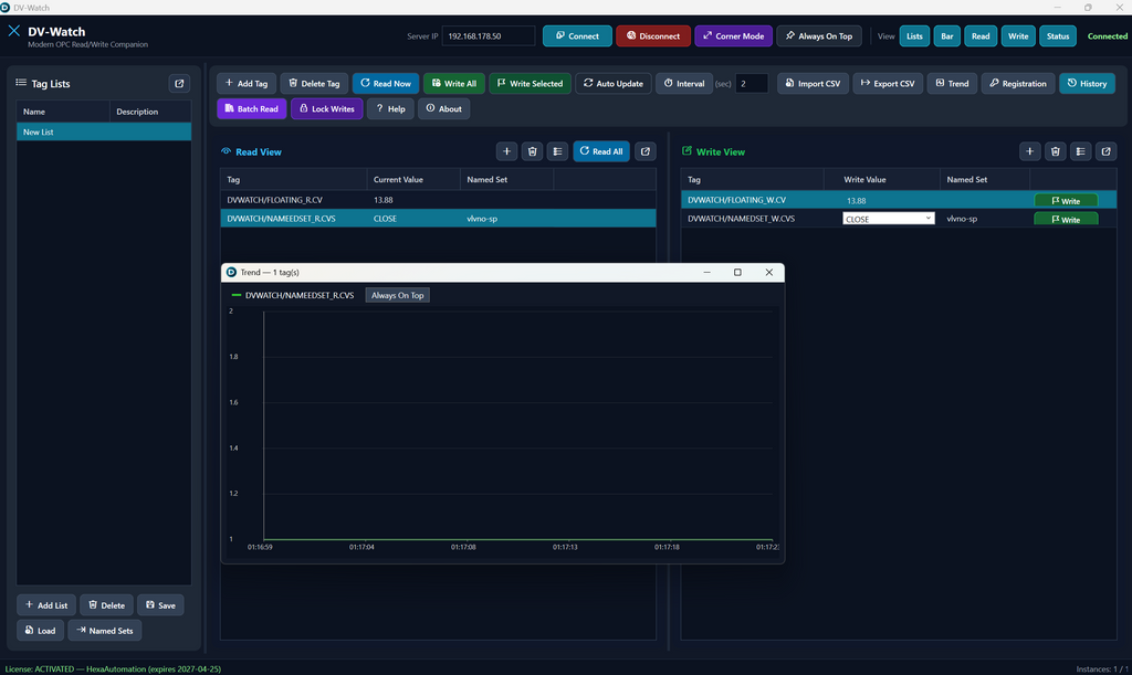DV-Watch 14-Day Free Trial - OPC Client for Emerson DeltaV – HexaAutomation